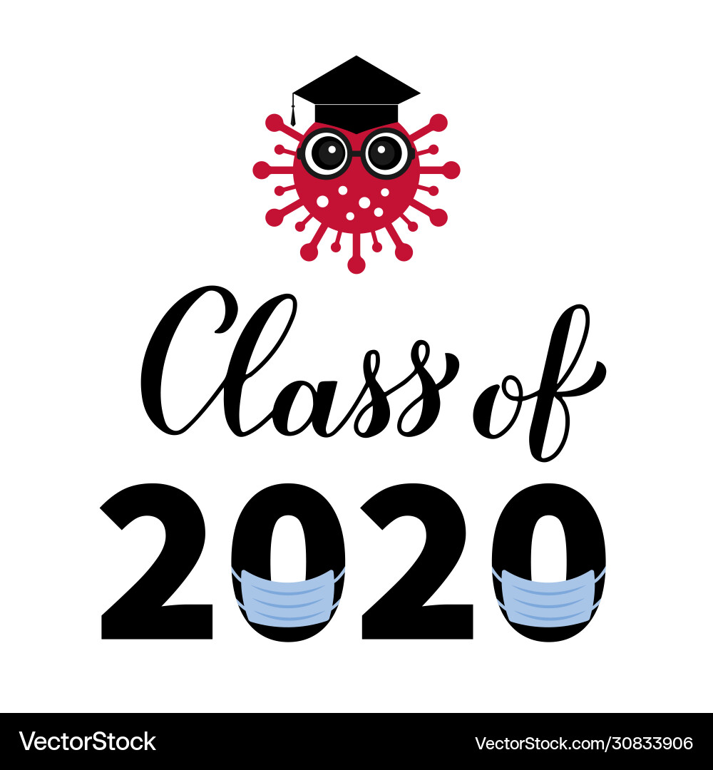 Class of 2020 Graduation Poster Royalty Free Vector Image