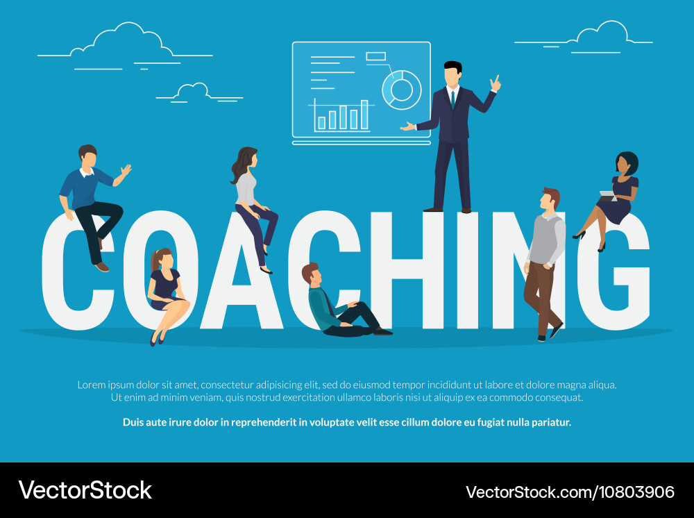Coaching concept Royalty Free Vector Image - VectorStock