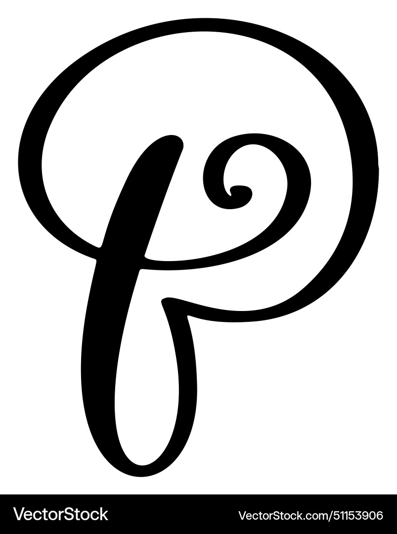 Hand drawn calligraphy letter b script Royalty Free Vector