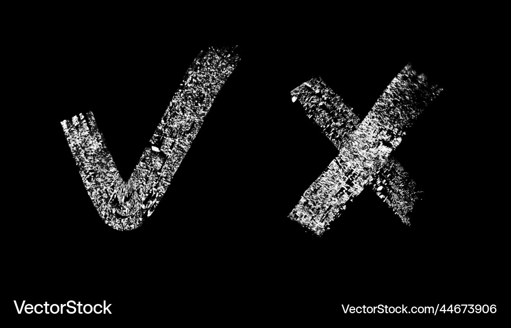 Hand drawn check mark Royalty Free Vector Image