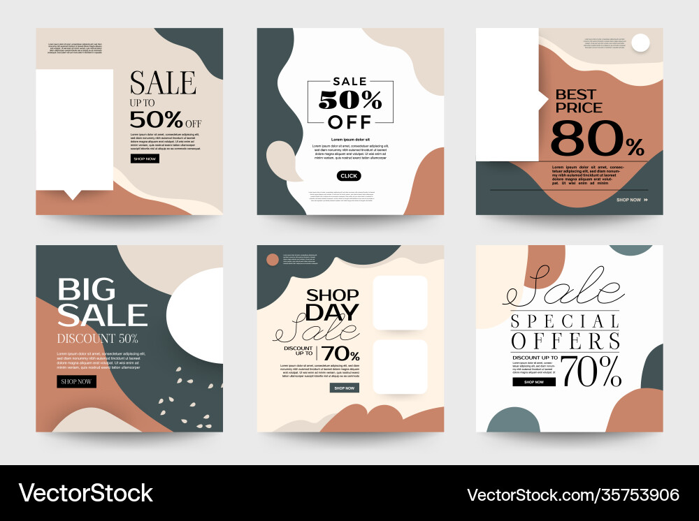 Instagram design template 01 Royalty Free Vector Image