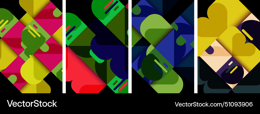Intricate geometric patterns in electric blue Vector Image