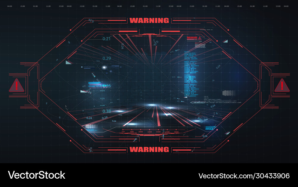 Virtual reality futuristic vr head-up display Vector Image
