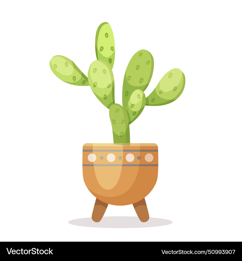 A prickly pear cactus Royalty Free Vector Image