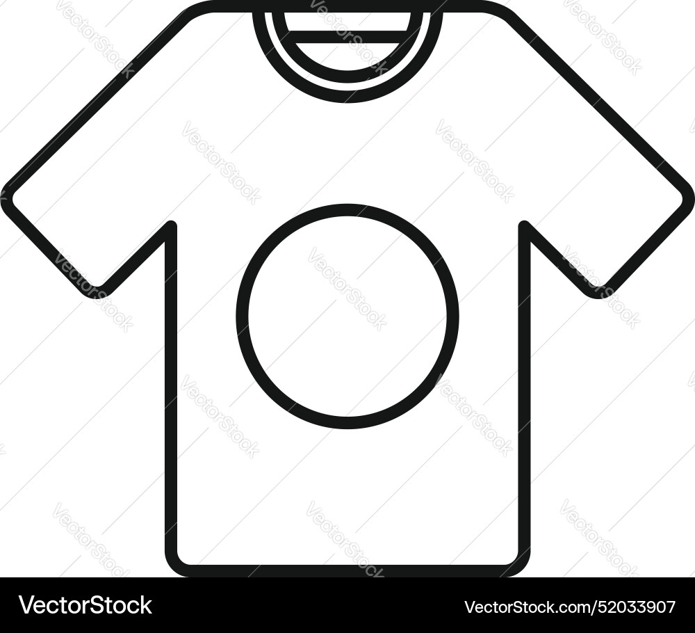 Blank t shirt with circle for your design Vector Image