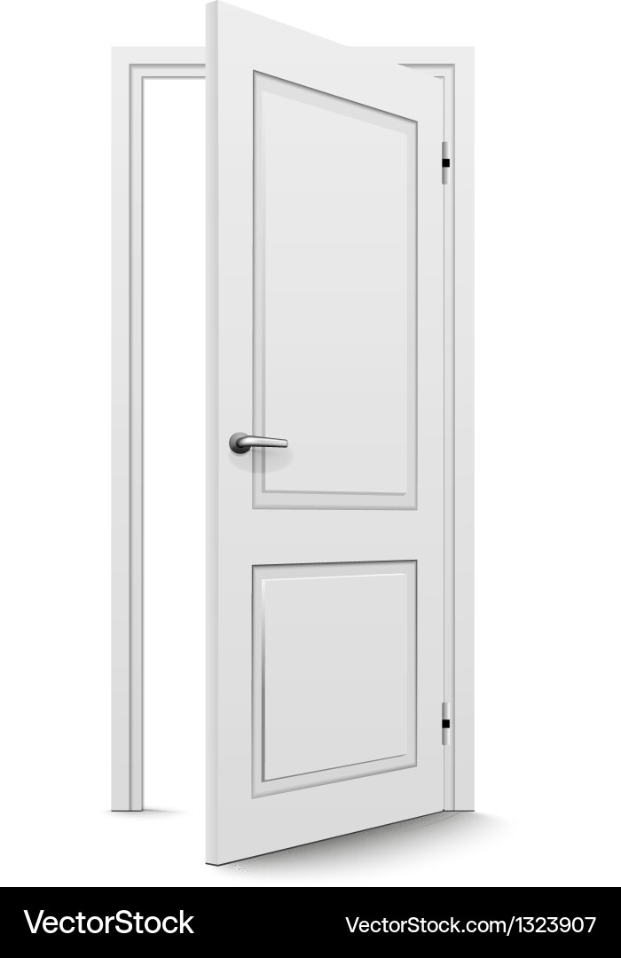 Open door Royalty Free Vector Image - VectorStock