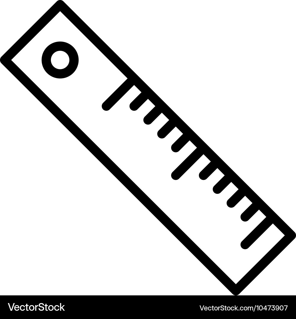 Ruler outline icon Royalty Free Vector Image - VectorStock
