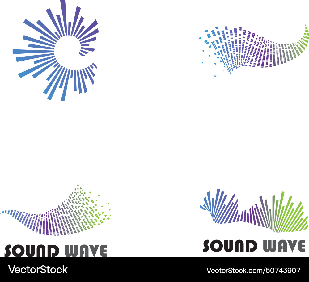 Sound wave logo Royalty Free Vector Image - VectorStock