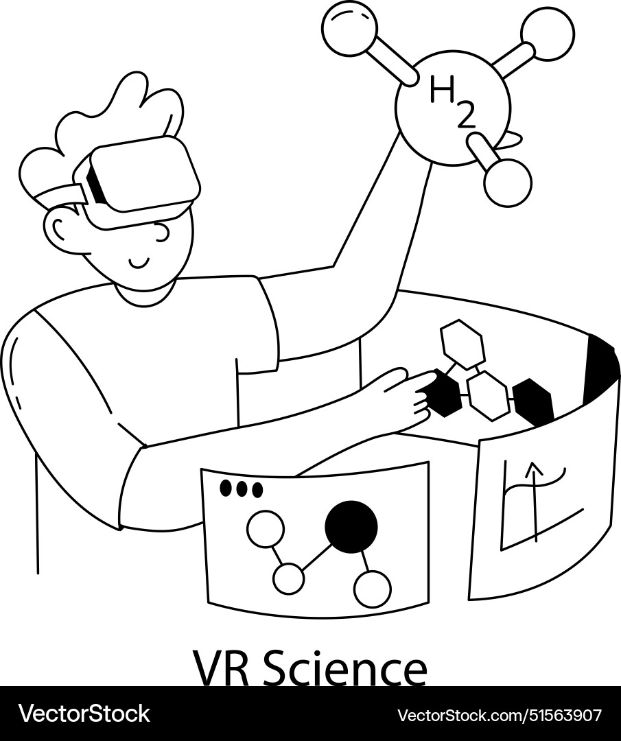 Vr science Royalty Free Vector Image - VectorStock