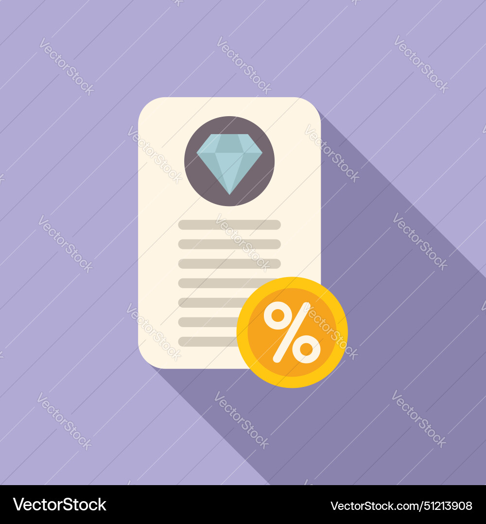 Consumer collateral paper icon flat Royalty Free Vector