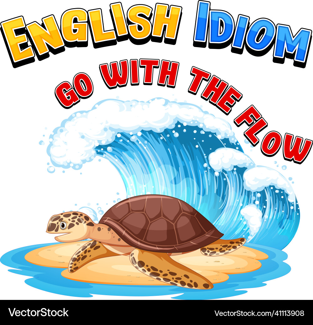 English idiom with picture description for go Vector Image