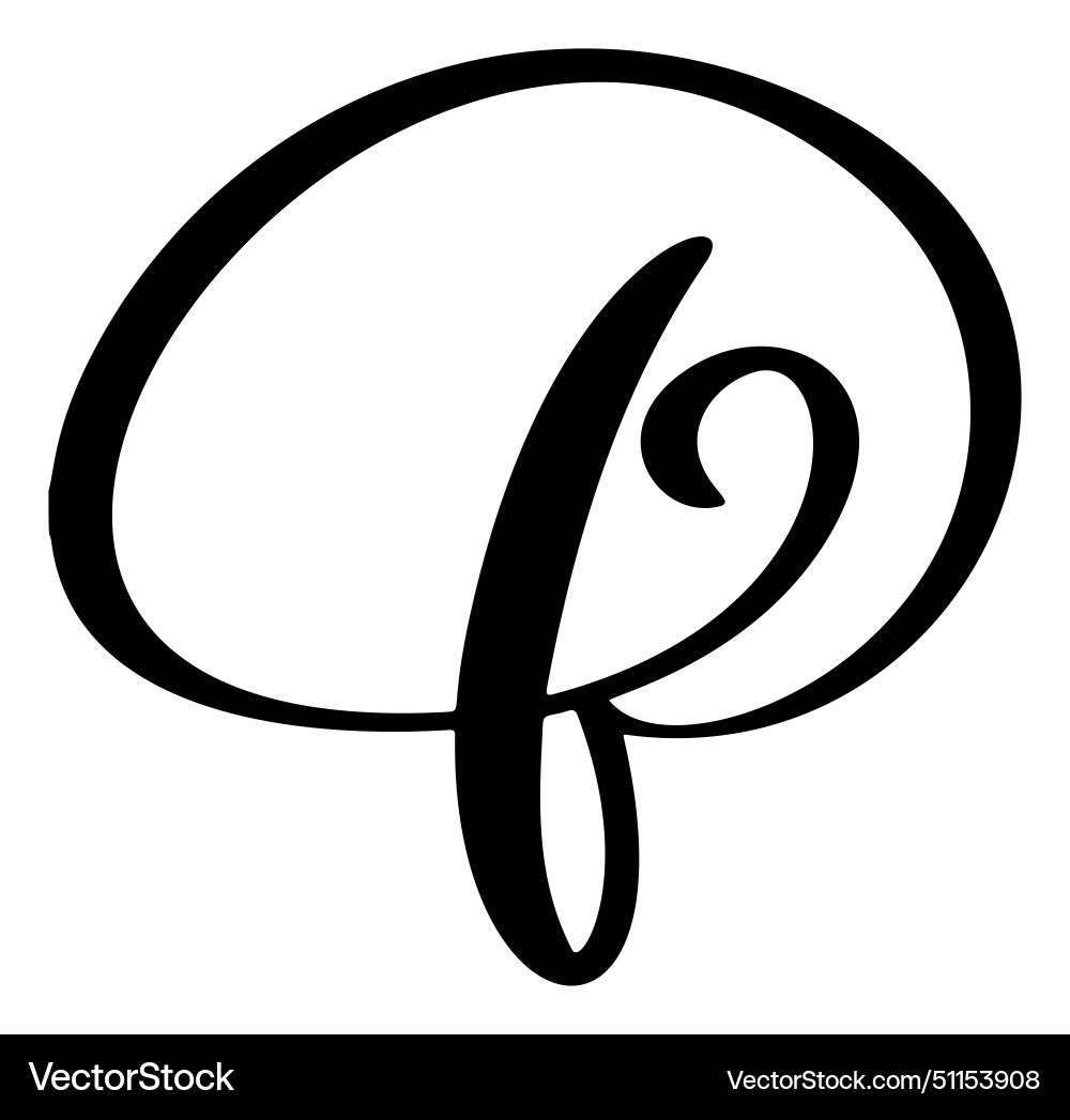 Hand drawn calligraphy letter b script Royalty Free Vector