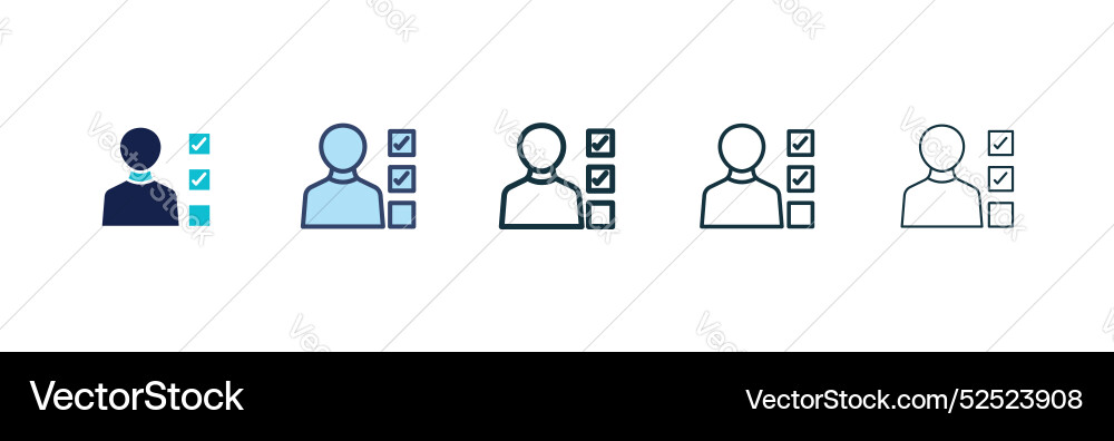 Multitask icon set black filled and outlined style