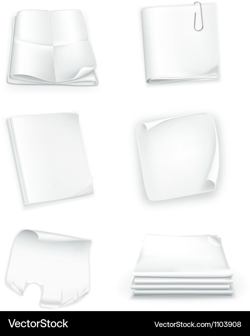 Paper set Royalty Free Vector Image - VectorStock