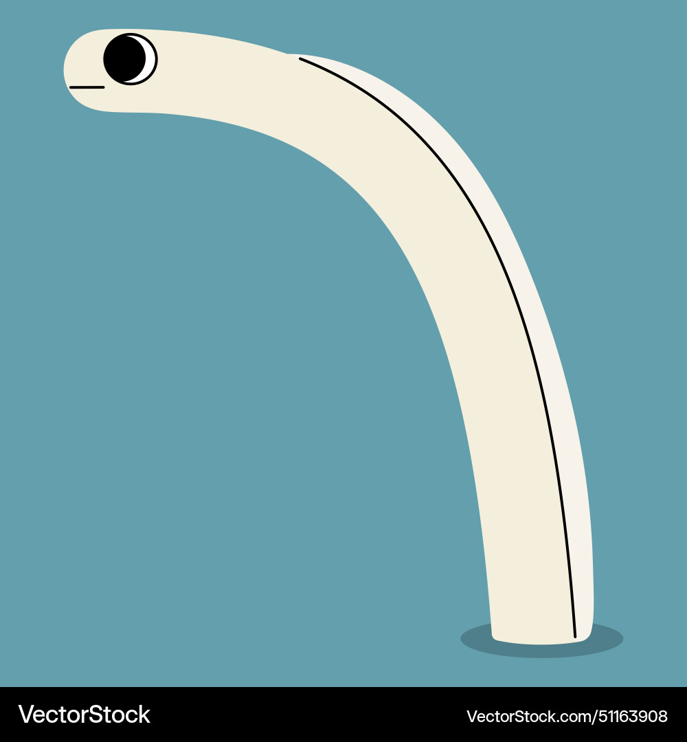 Sharp garden eel single 3 Royalty Free Vector Image