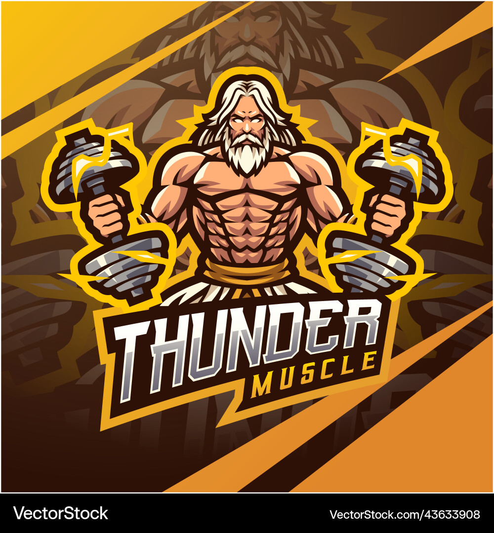 Zeus Thunderbolt Logo Royalty Free Vector Image