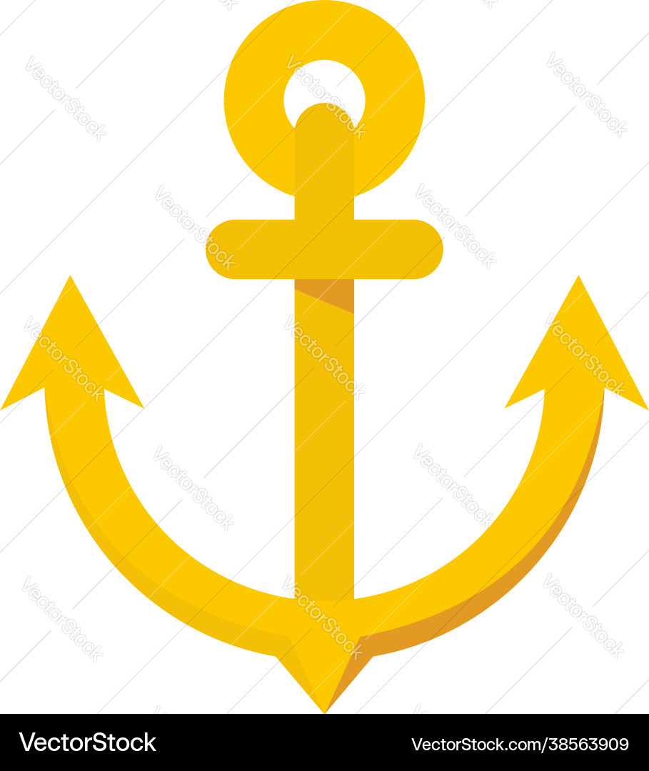 Boat anchor icon flat isolated Royalty Free Vector Image