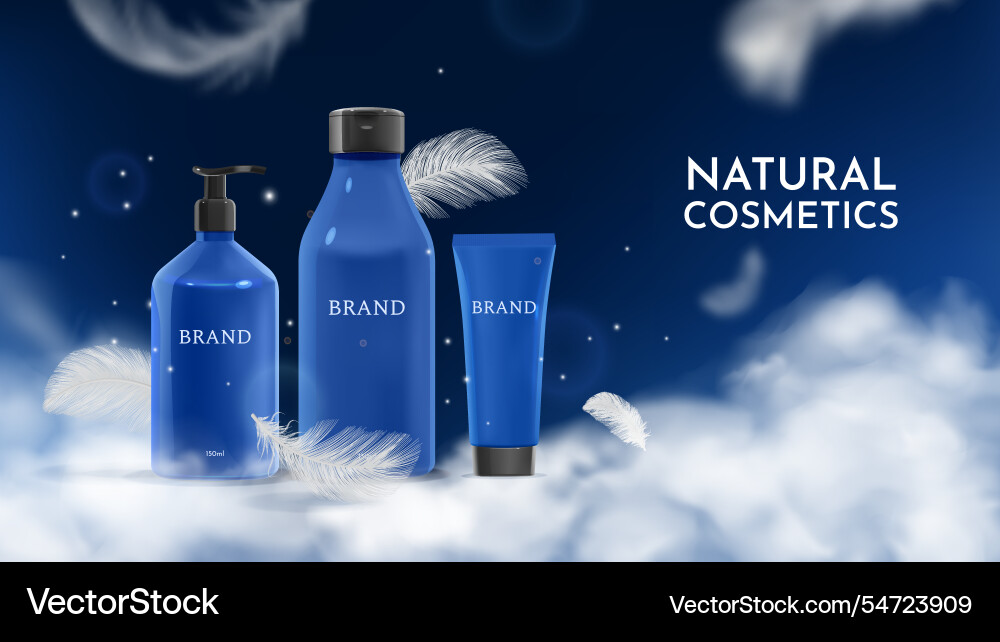 Elegant natural cosmetics collection Royalty Free Vector