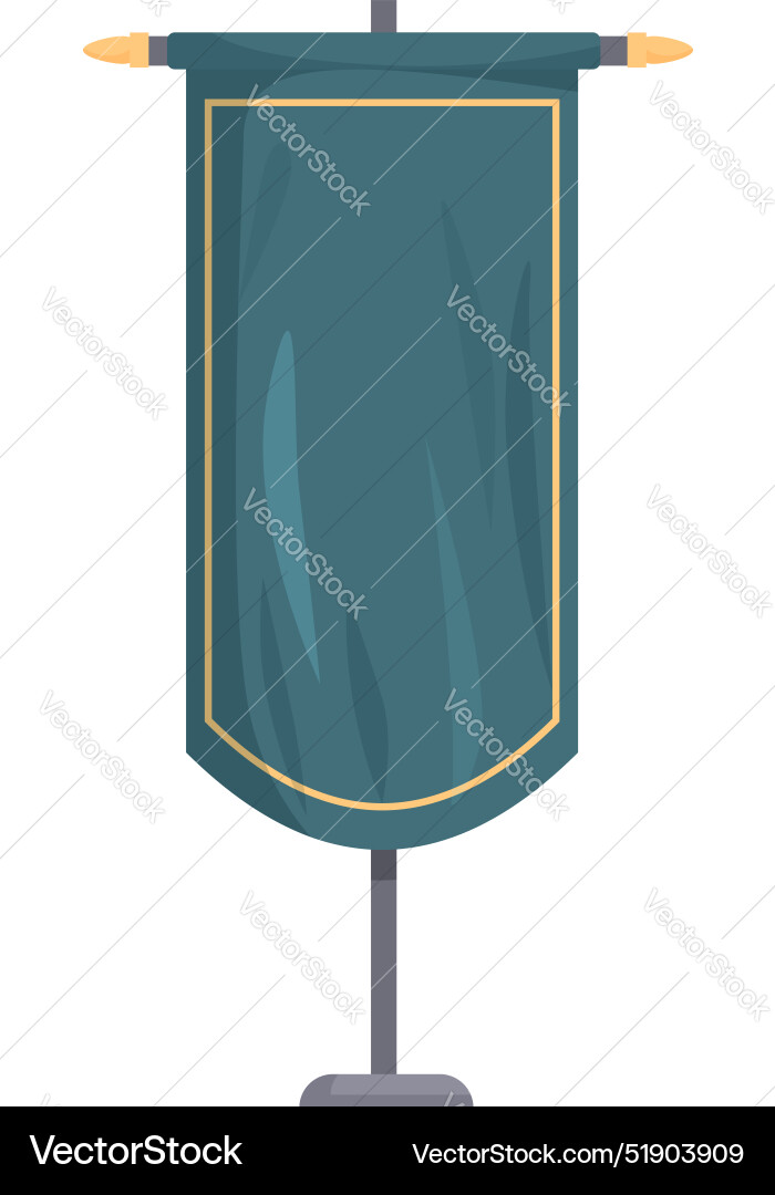 Elegant vertical banner standing on a metal stand Vector Image
