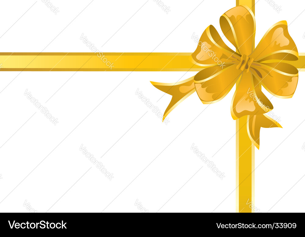 Golden Christmas Ribbon Royalty Free Vector Image