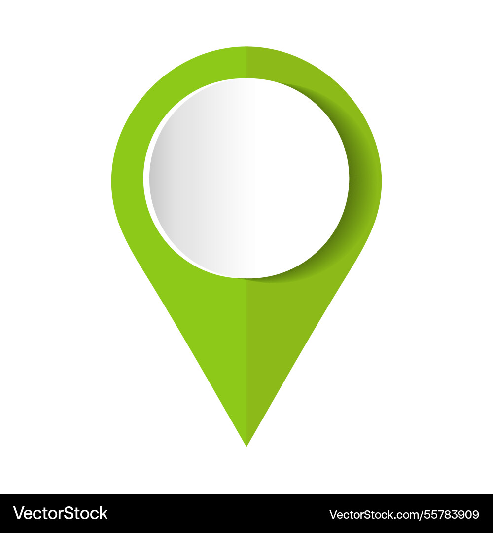 Green map pin Royalty Free Vector Image - VectorStock