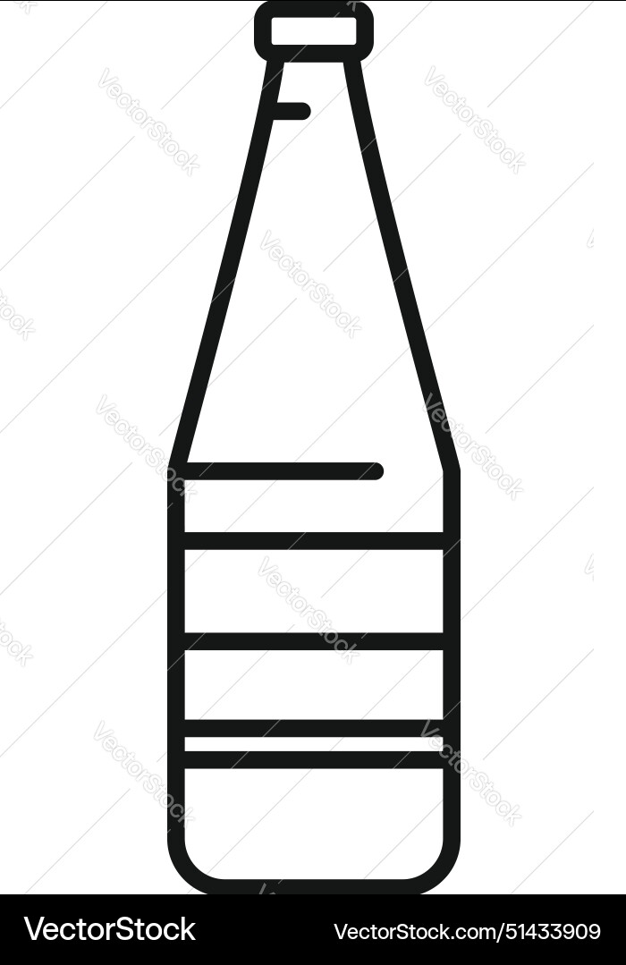 Line art of soda bottle Royalty Free Vector Image
