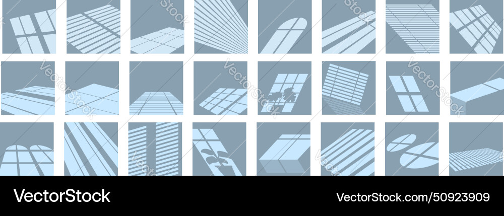 Overlay window icons set cartoon light Royalty Free Vector