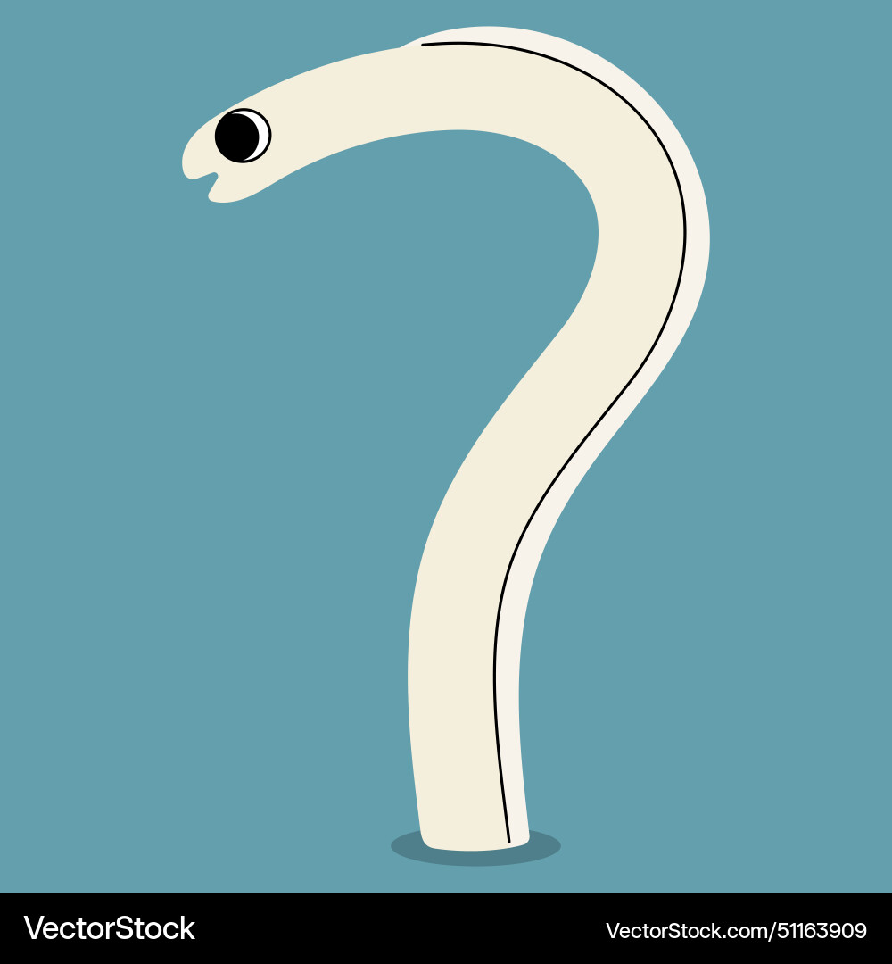 Sharp garden eel single 4 Royalty Free Vector Image