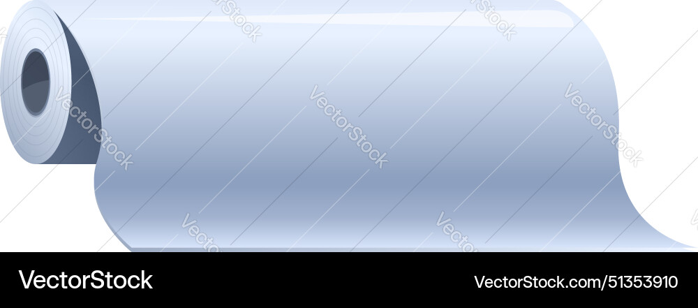 Graphic of a clean white rolled paper Royalty Free Vector