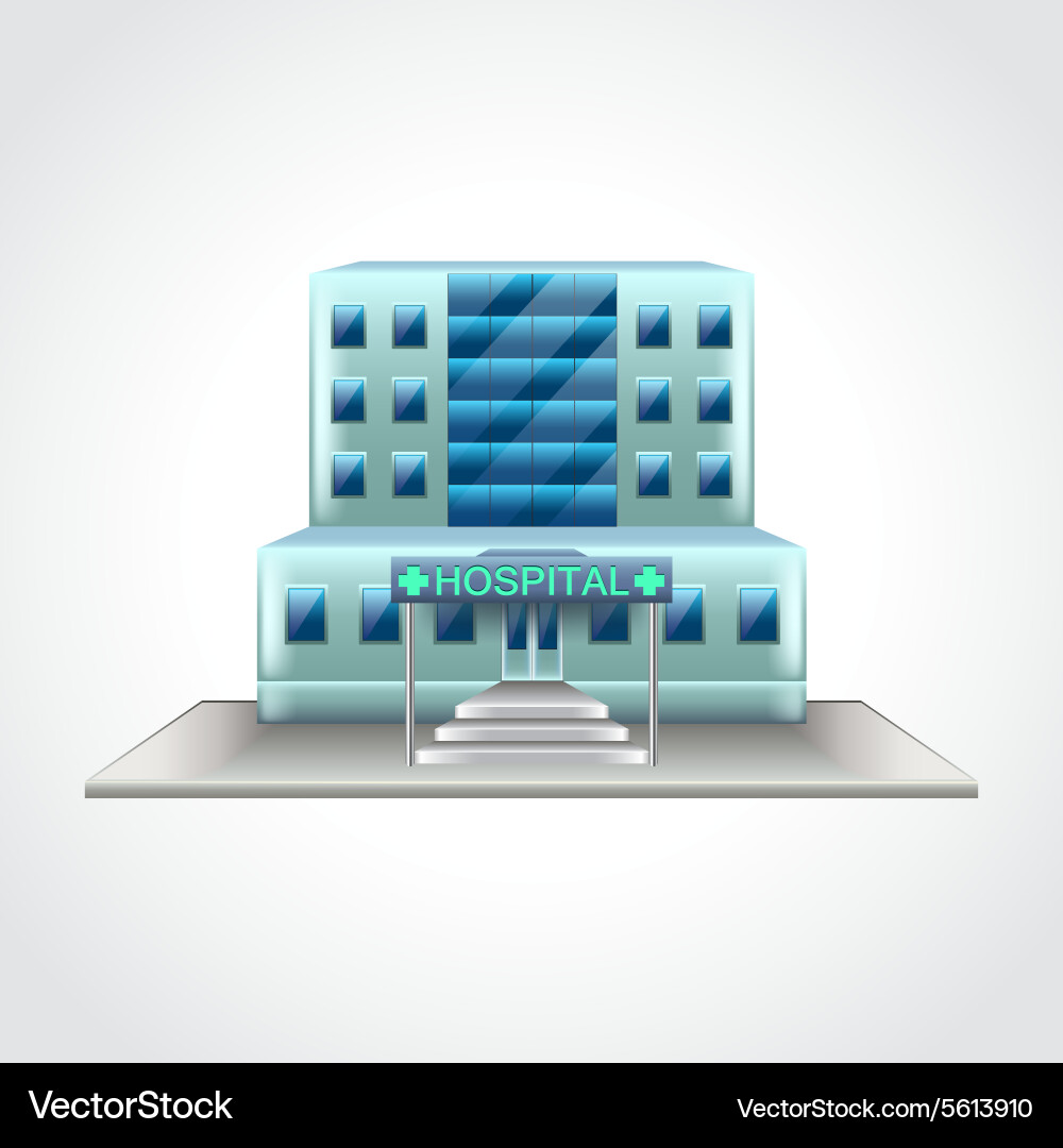 Hospital building isolated Royalty Free Vector Image