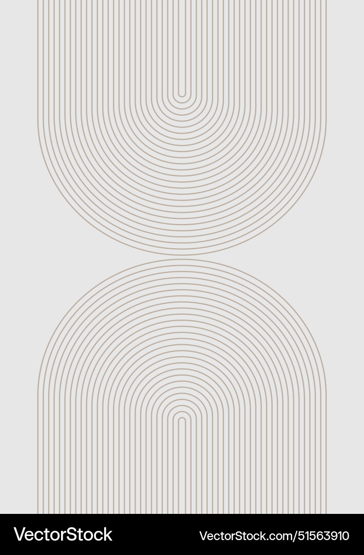 Minimal scandi style geometric line art design Vector Image