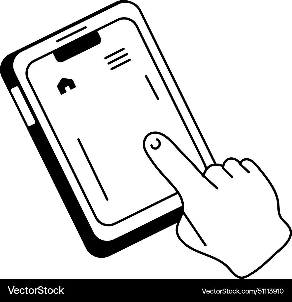 Mobile menu Royalty Free Vector Image - VectorStock