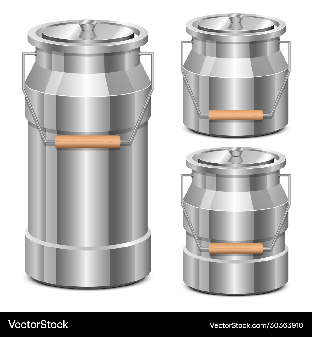 Stainless Steel Milk Can Royalty Free Vector Image