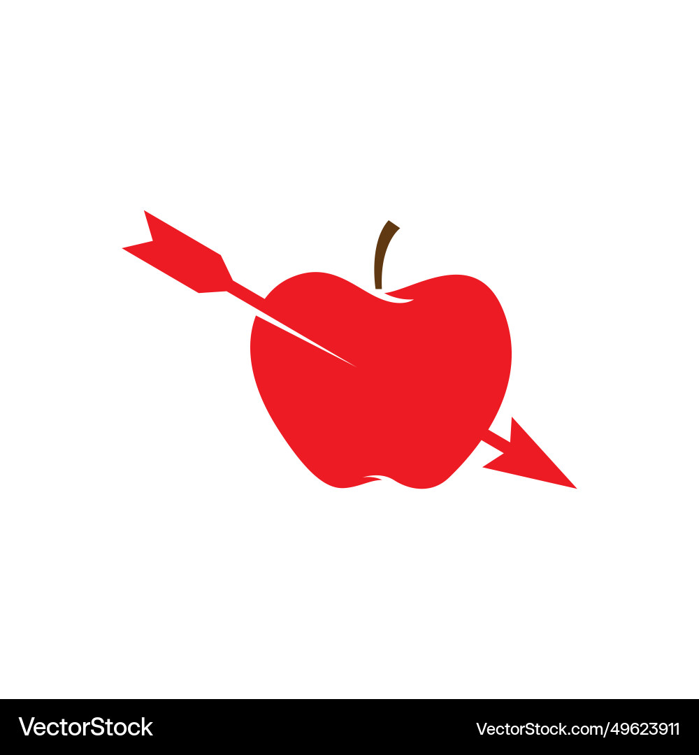 Arrow apple logo design image Royalty Free Vector Image
