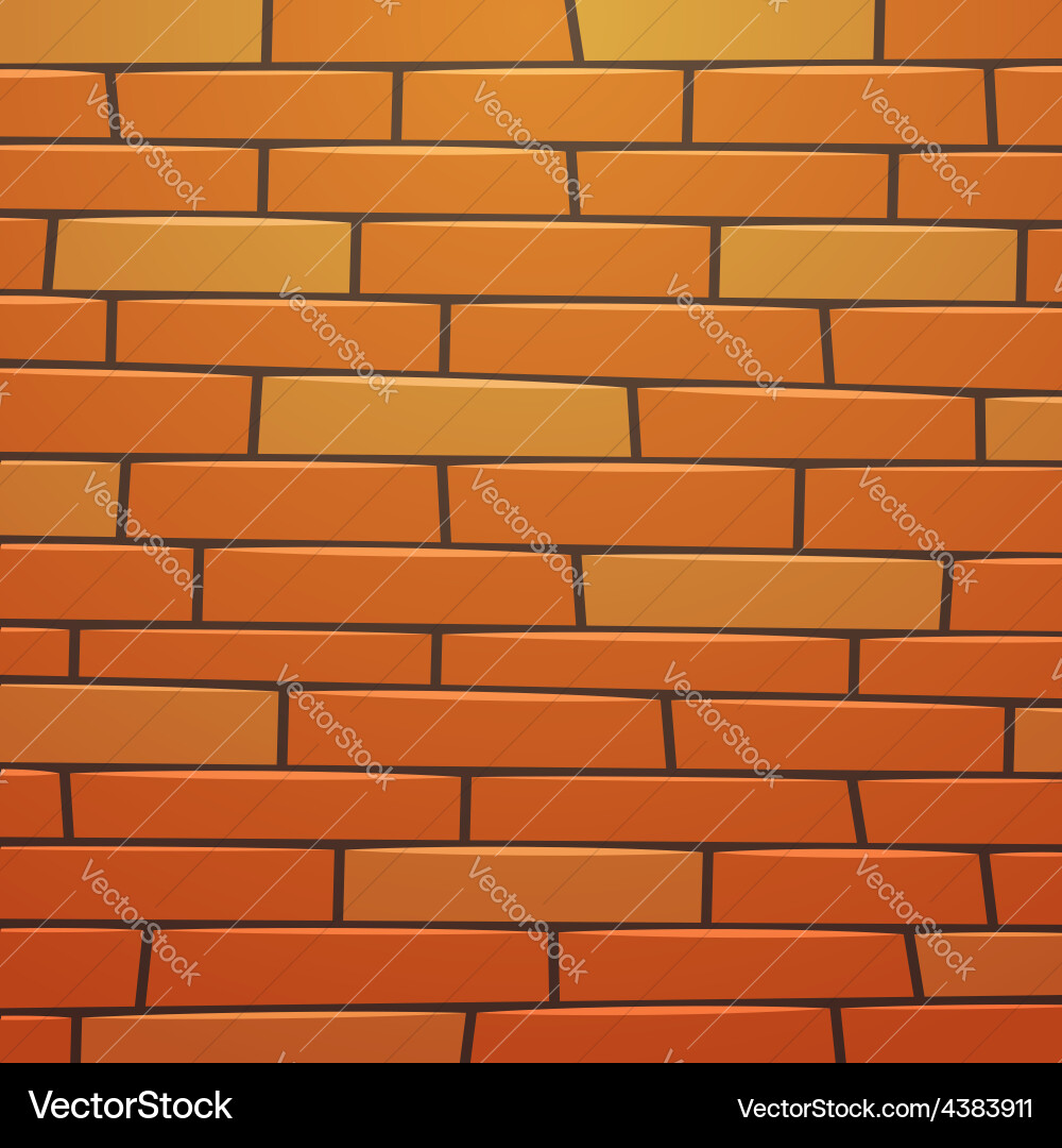 Cartoon brick wall Royalty Free Vector Image - VectorStock
