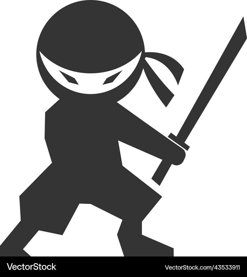 Ninja logo icon design Royalty Free Vector Image