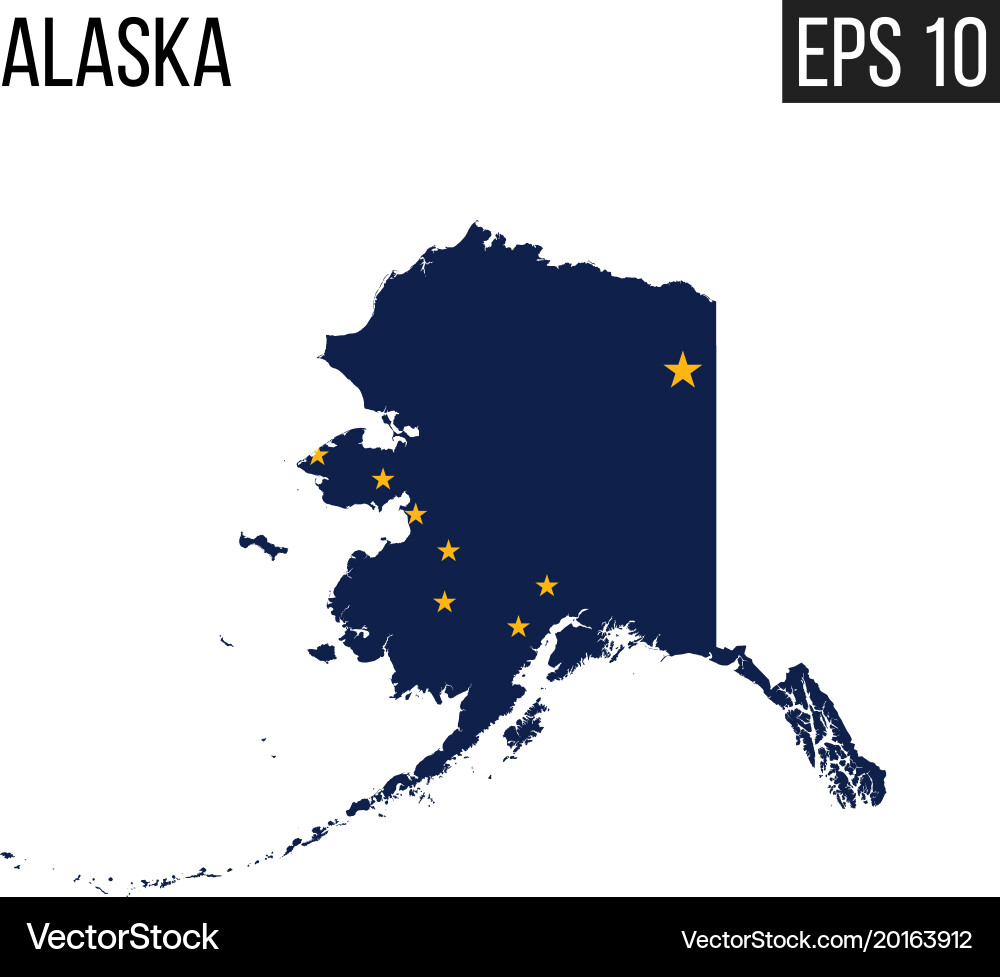 Alaska Flag Border EPS10 Royalty Free Vector Image