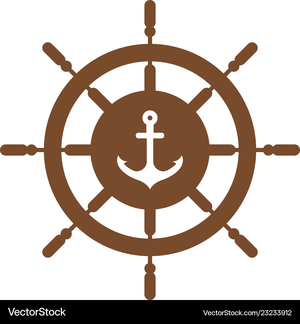 Anchor Rad Grafik Design Template Lizenzfreies Vektorbild