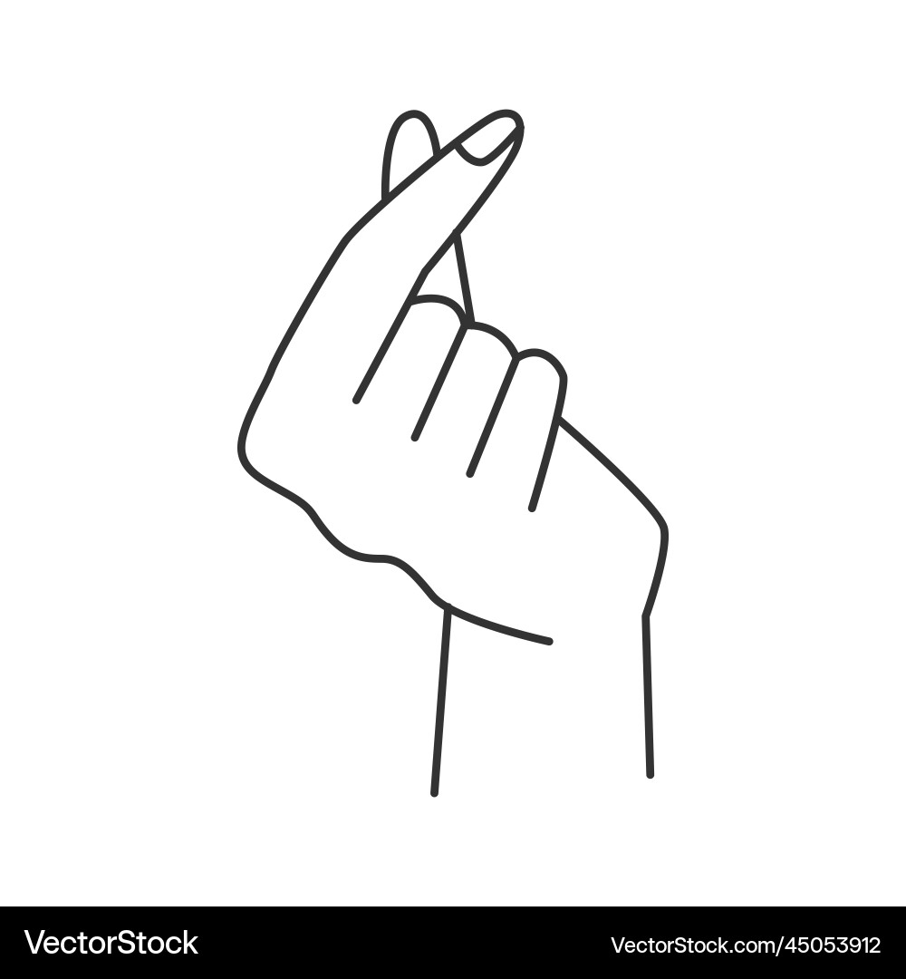 Counting money hand gesture abstract line arm Vector Image