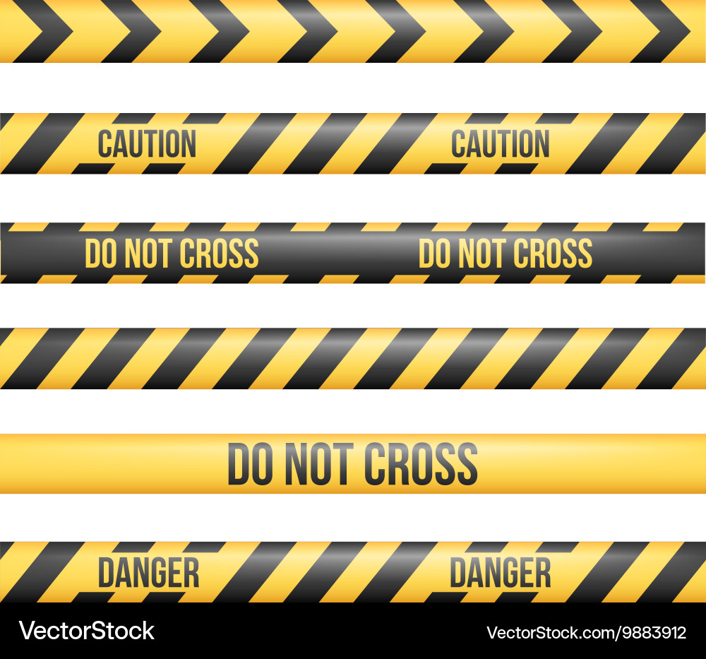 Danger tape lines Royalty Free Vector Image - VectorStock