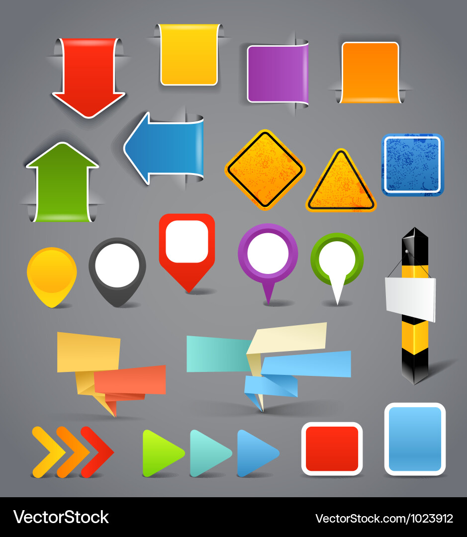 Different content banners templates Royalty Free Vector