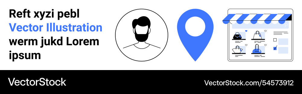 Highlighting user profiles map location and Vector Image