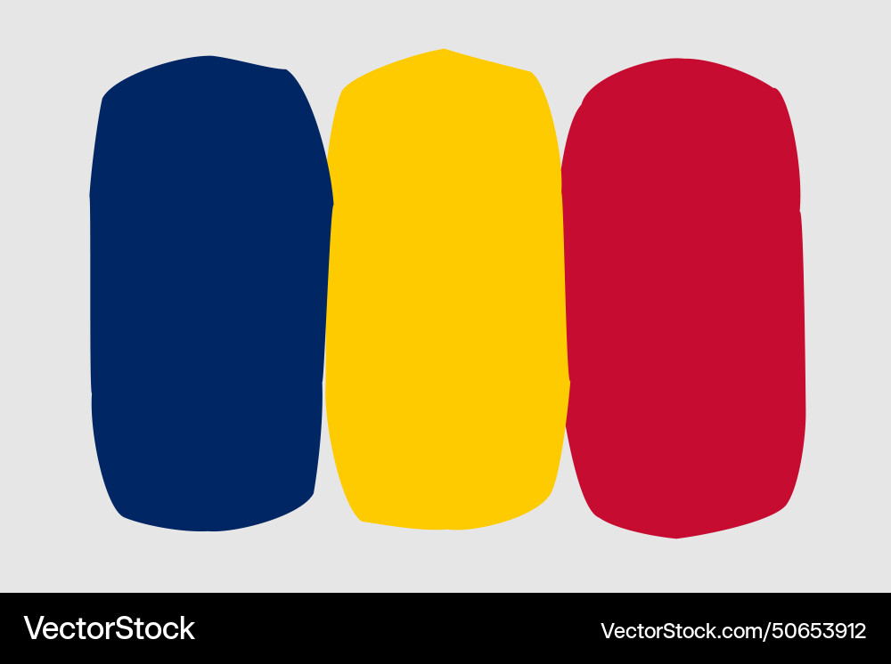 Painted flag of chad Royalty Free Vector Image