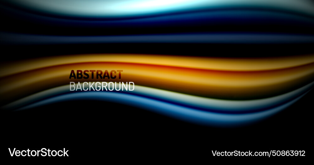 Rainbow color wave lines on black techno Vector Image