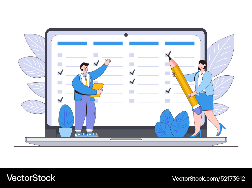 Remote work and telecommuting concept with person Vector Image