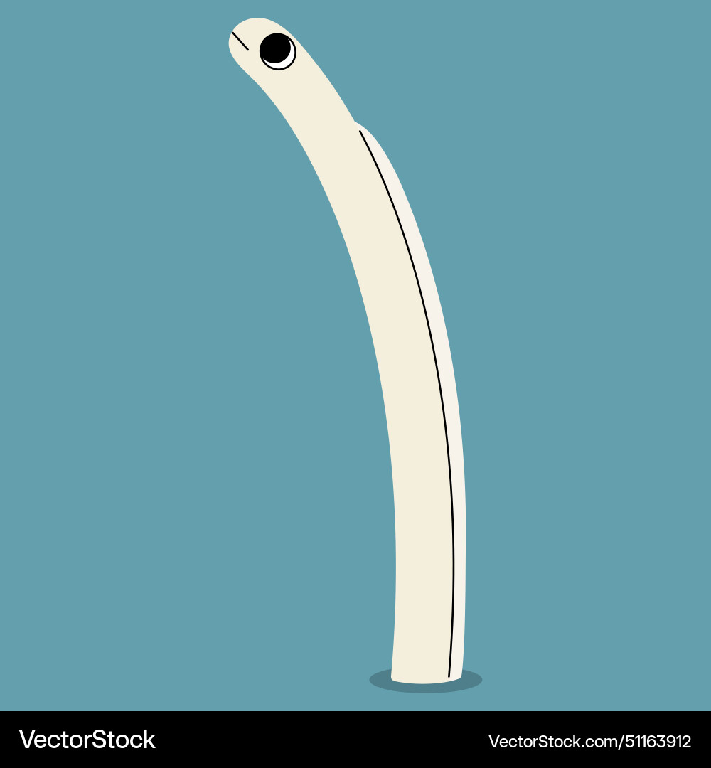Sharp garden eel single 5 Royalty Free Vector Image