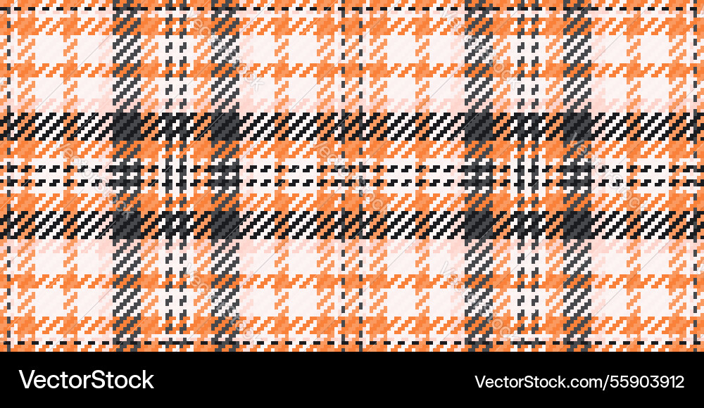 Vibrant orange and white plaid pattern perfect Vector Image