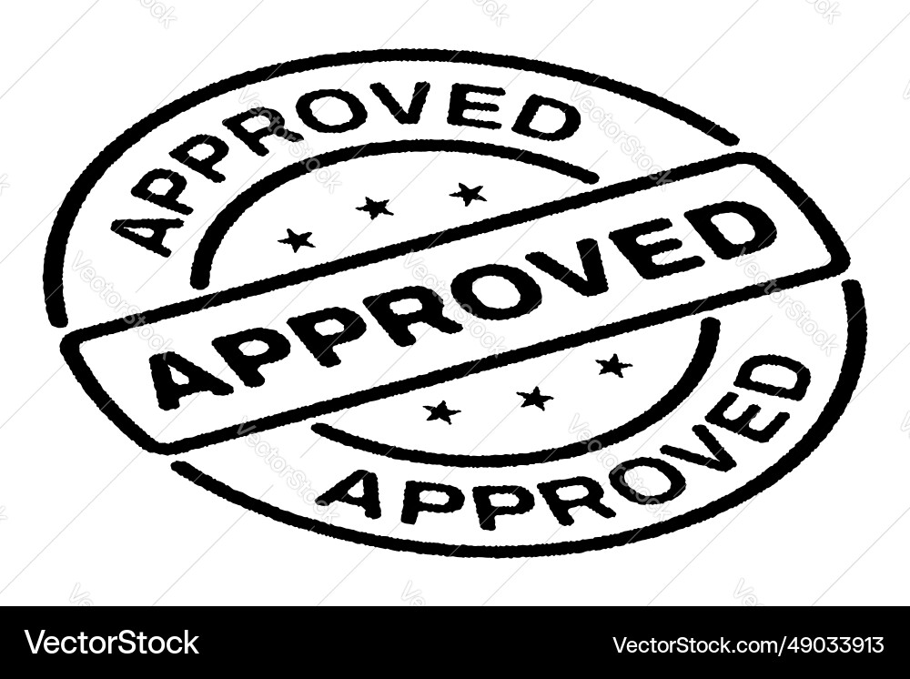 Genehmigte Stempel runde Grunge Zeichen Lizenzfreier Vektor