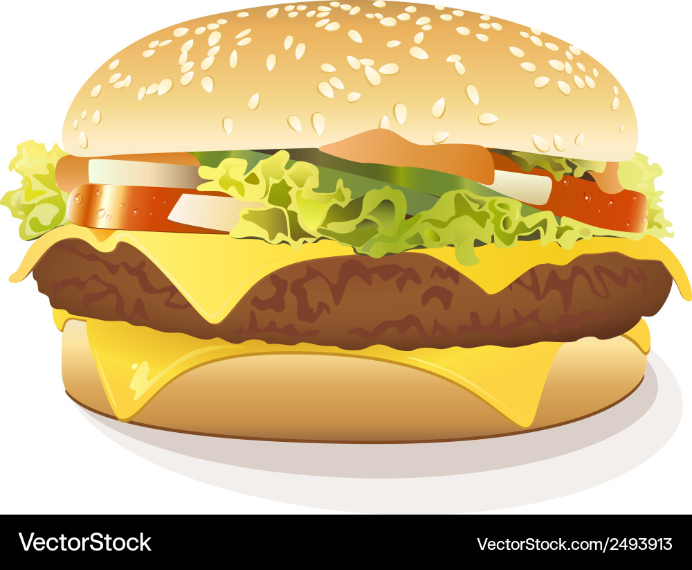 Cheeseburger Royalty Free Vector Image - VectorStock