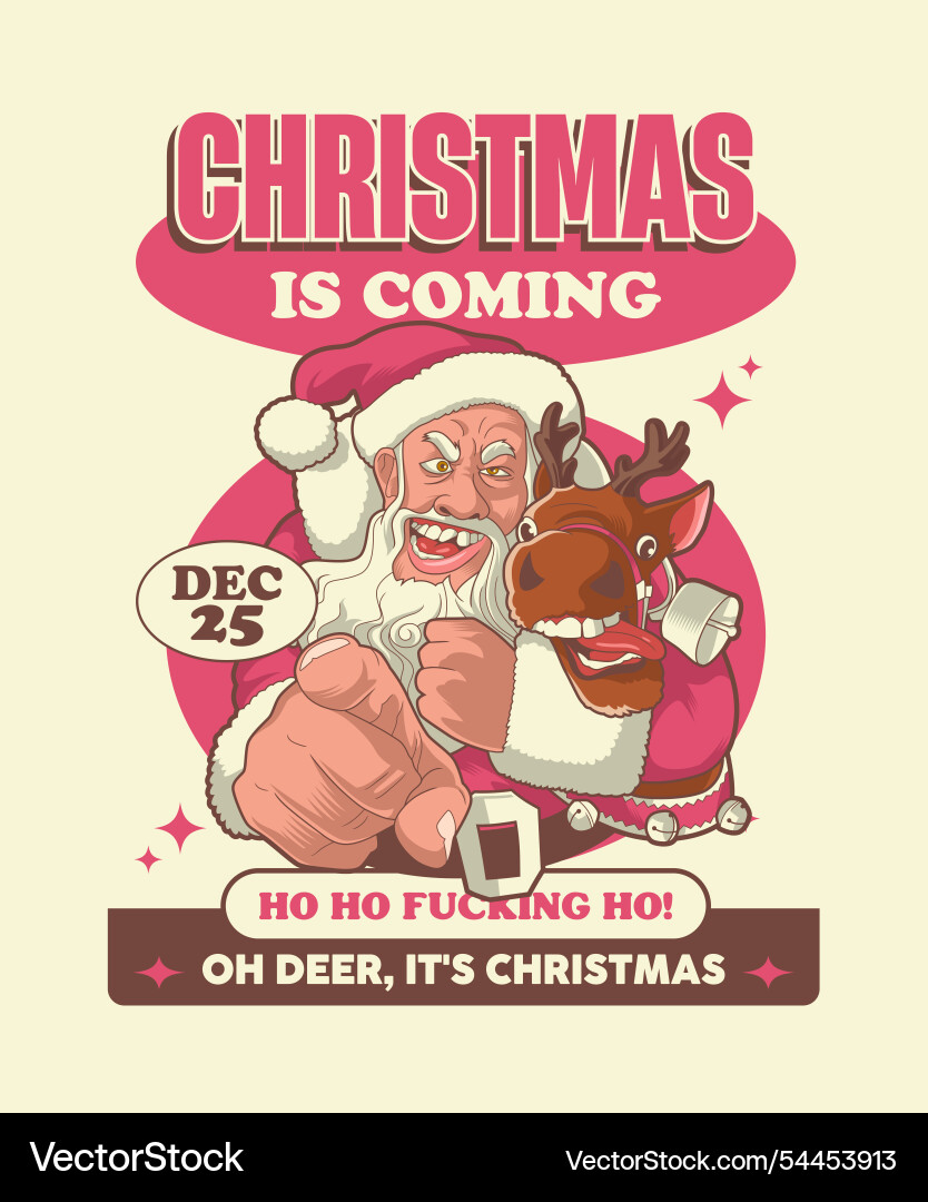 Christmas is coming Royalty Free Vector Image - VectorStock